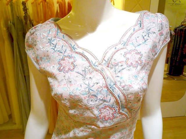AME's Fashion High Tea: Scallop Neckline Embroidery Cheongsam