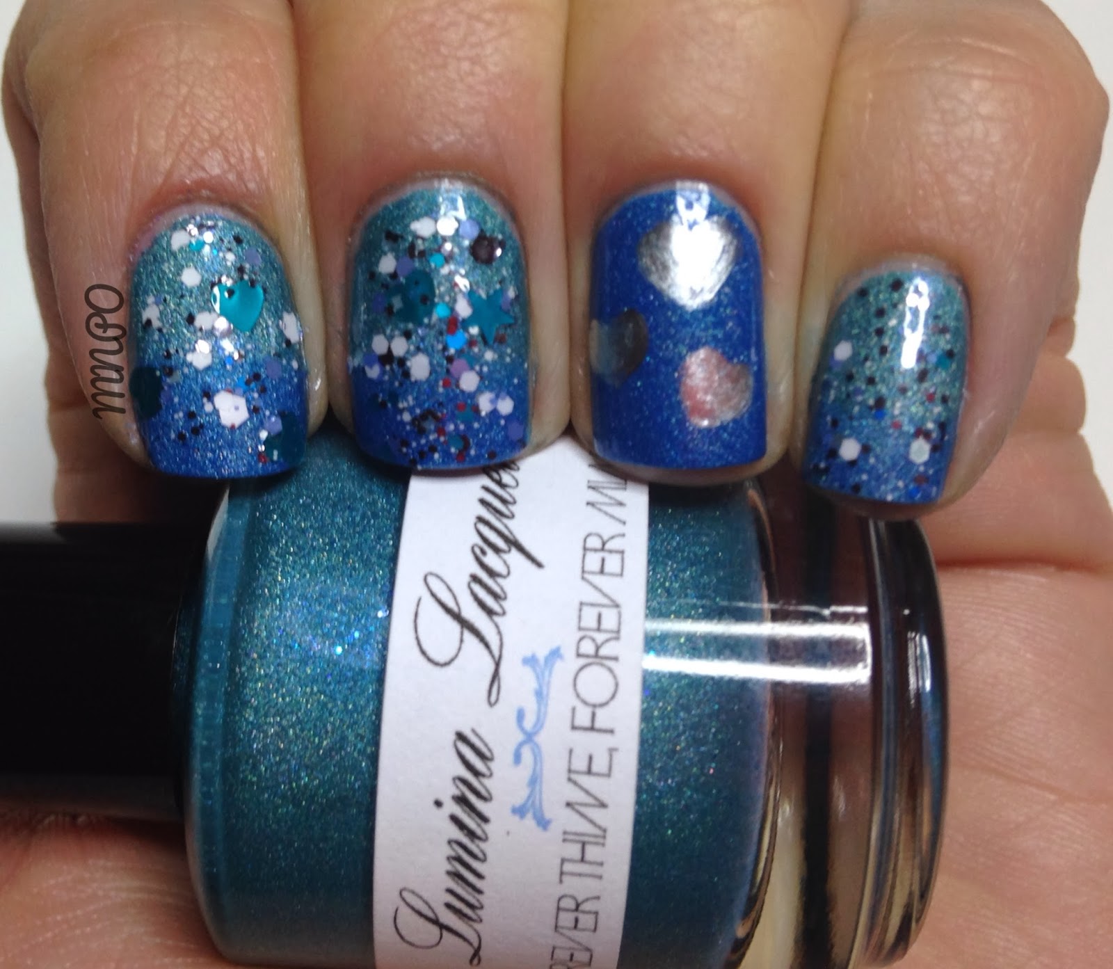 My Nail Polish Obsession: Blue Valentine Mani featuring Lumina Lacquer ...