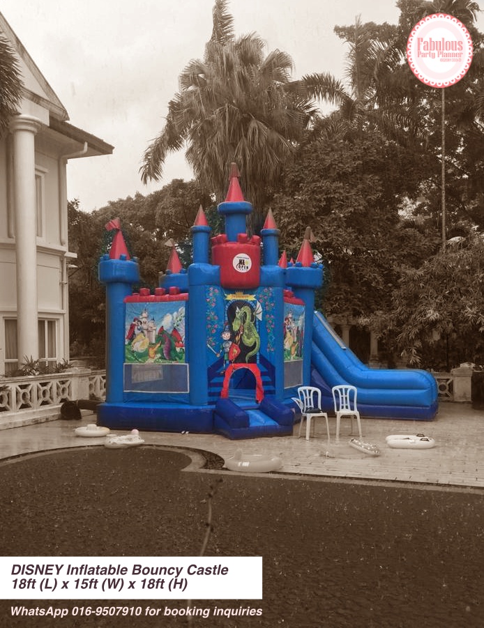 Inflatables Bouncing Castle & Supa Doopa for Kids Birthday Party