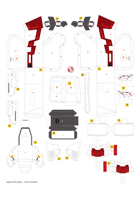Geek's Republic: Unicorn Gundam by paper-replika [Part 2 Torso]