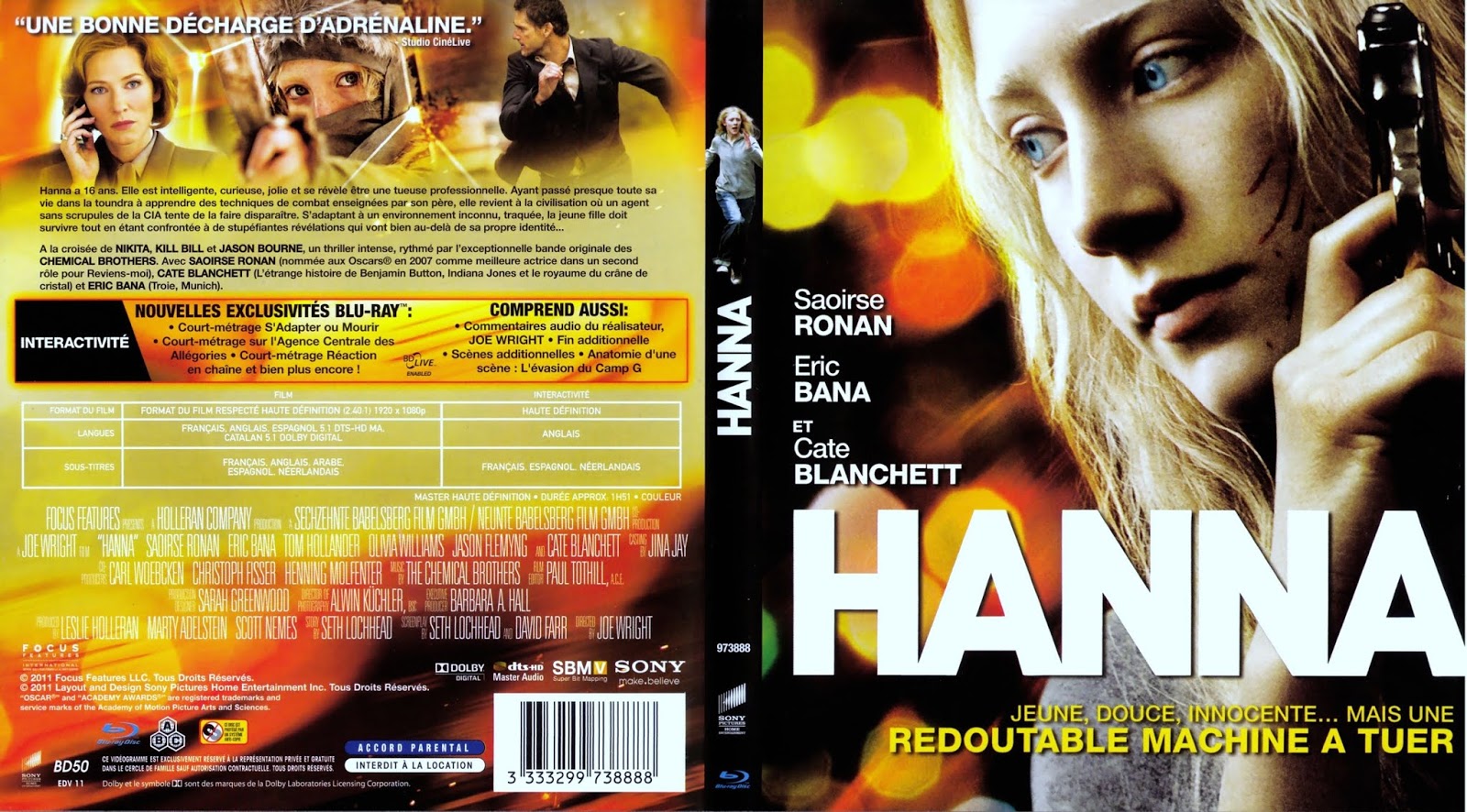 BLU-RAY JAQUETTES BLU-RAY: Hanna