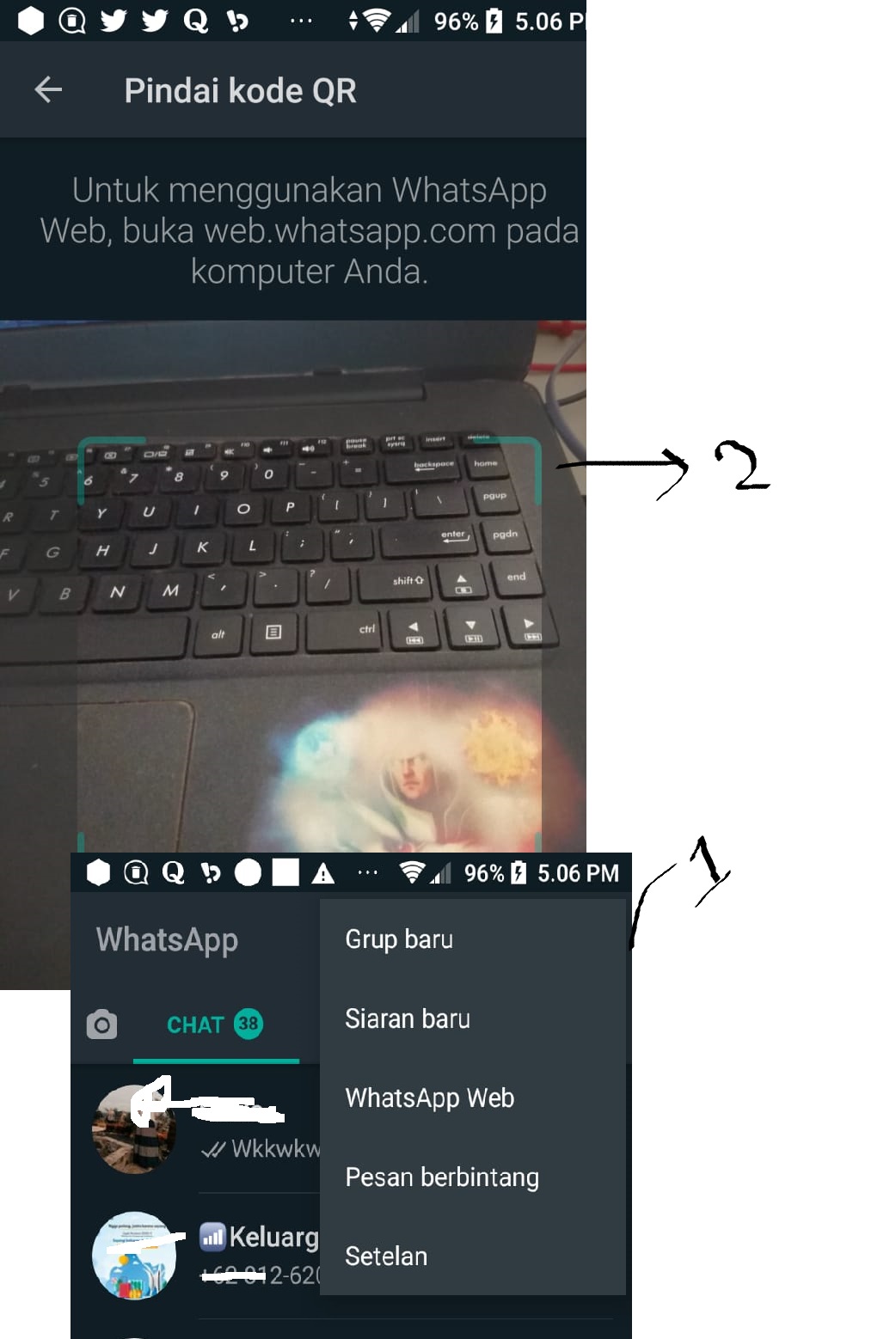 WA WEB : CARA LOGIN WhatsApp DI LAPTOP ATAU KOMPUTER - Husaini Blog
