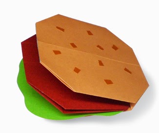 Hamburger - Easy Origami instructions For Kids
