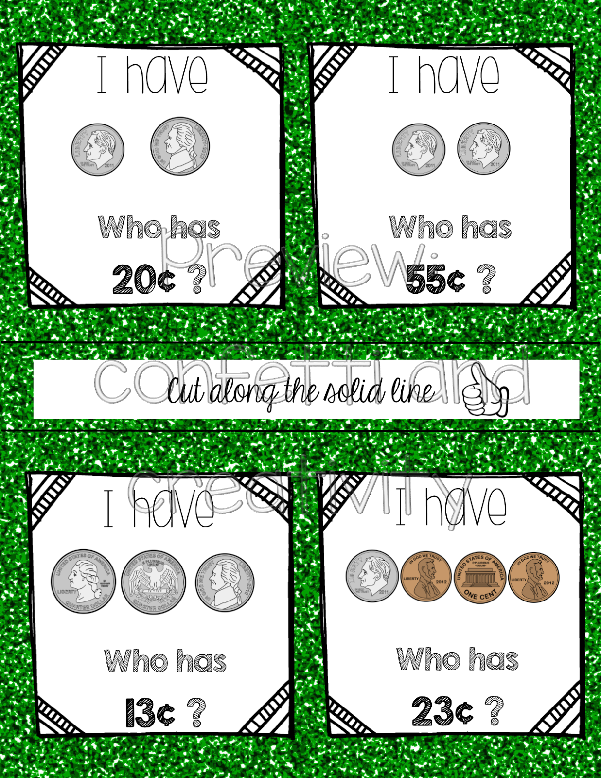 Spoonful of Confetti and Creativity: Teaching Money!