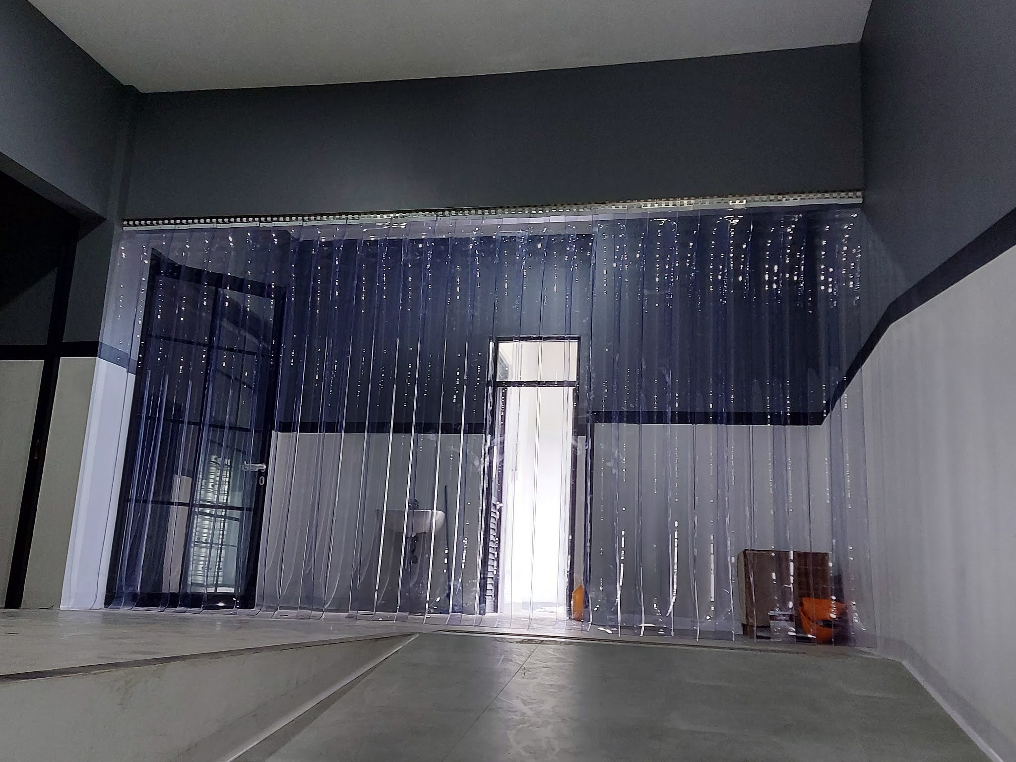 JUAL TIRAI PLASTIK PVC BIRU CLEAR / PLASTIC CURTAIN PVC STRIP BLUE CLEAR