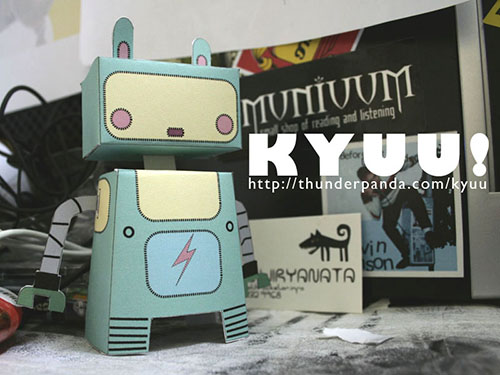 Kyuu The Robot Paper Toy | Paperized Crafts