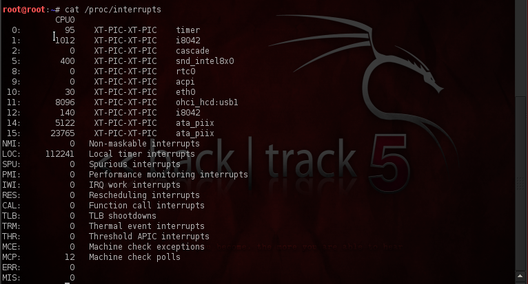 comandos basicos de BackTrack