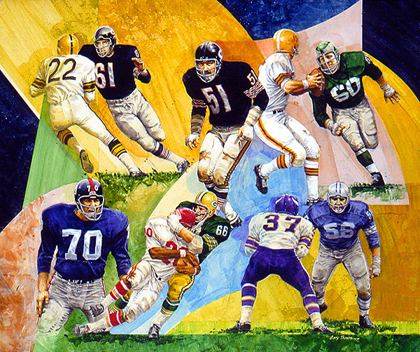 Pro Football Journal Presents: NFL Art: "The Linebackers" by Gary Thomas