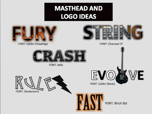 AS Media Studies: Masthead and Logo Ideas