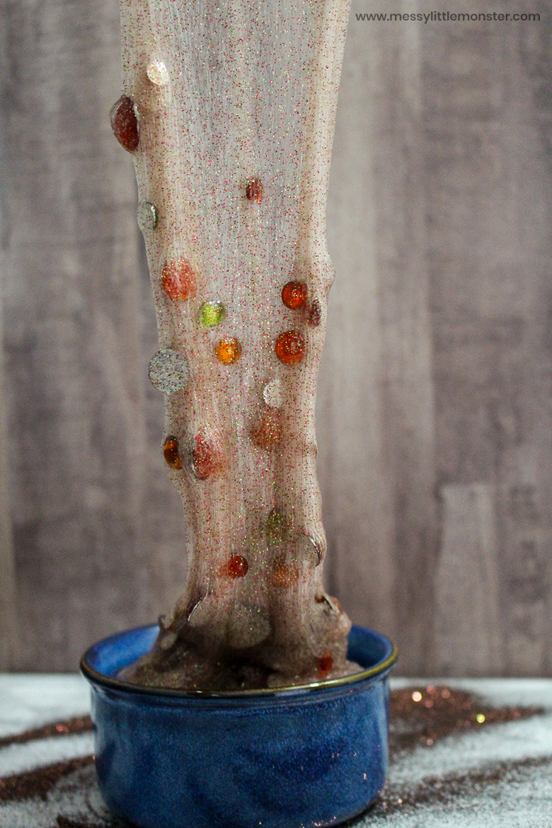 Fall Slime Recipe - easy contact solution slime - Messy Little Monster