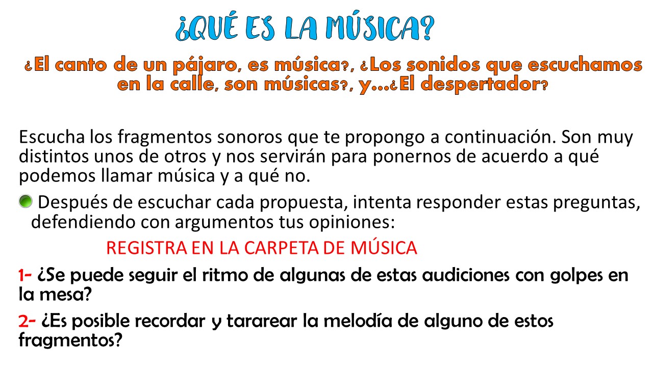 Música: CLASE N° 8 - SEXTO GRADO