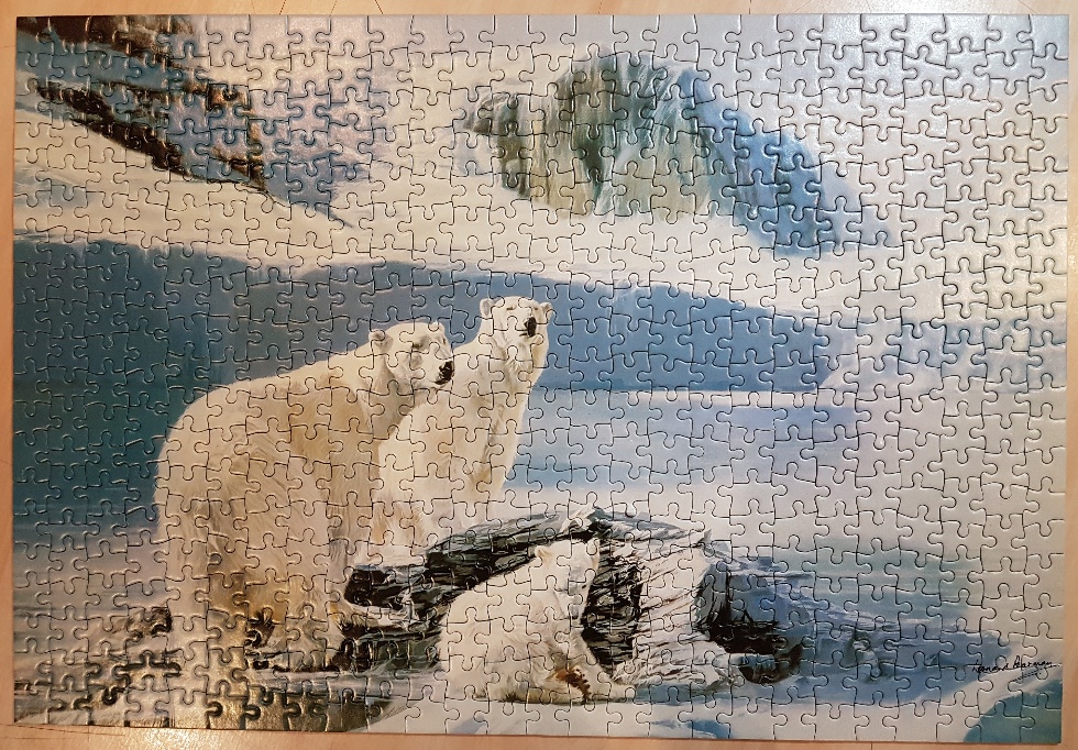 jigsaw puzzles: Waddingtons, "Polar Bear Family", 500pcs