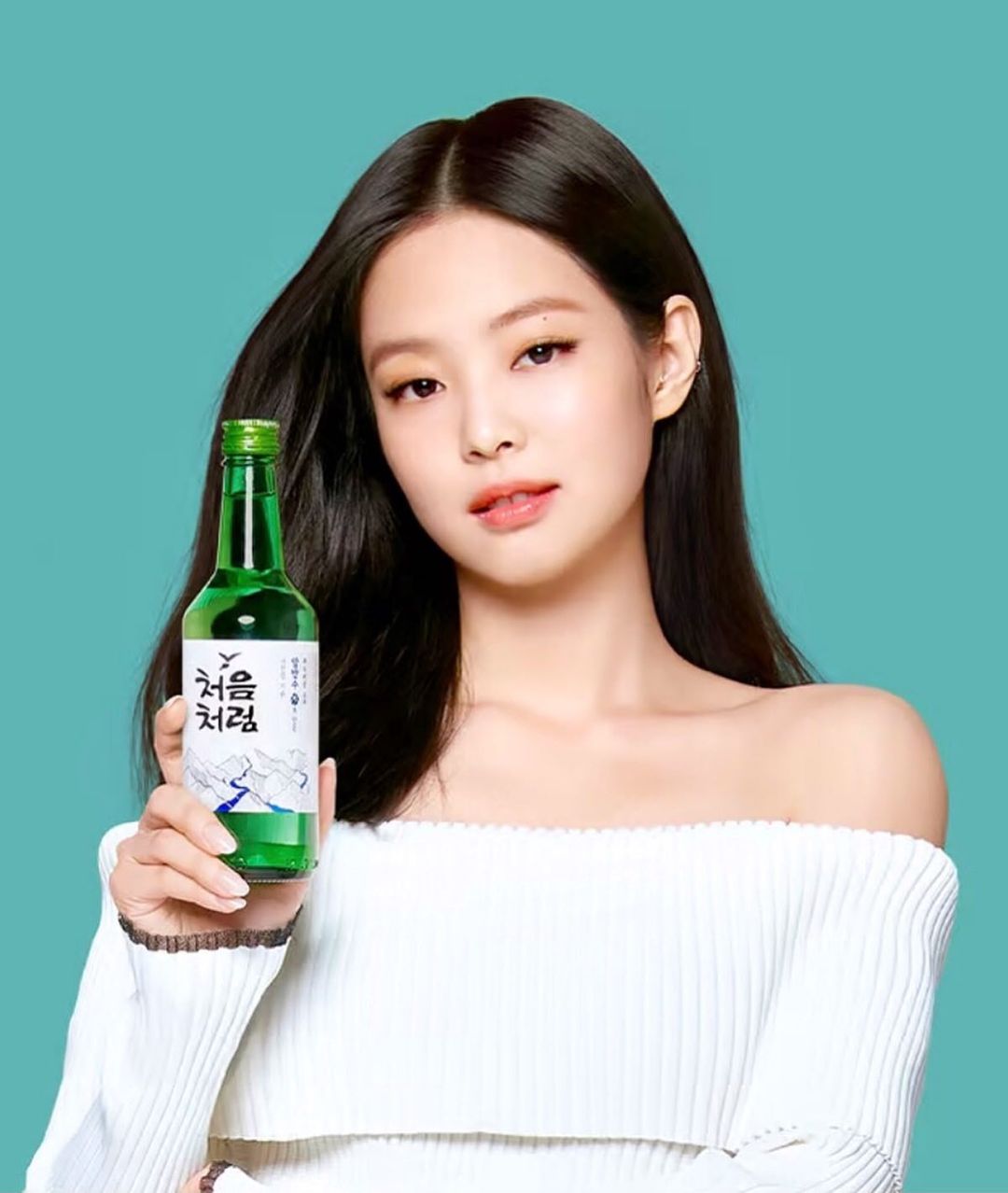 처음처럼 새 모델 블랙핑크 제니 방송연예 꾸르