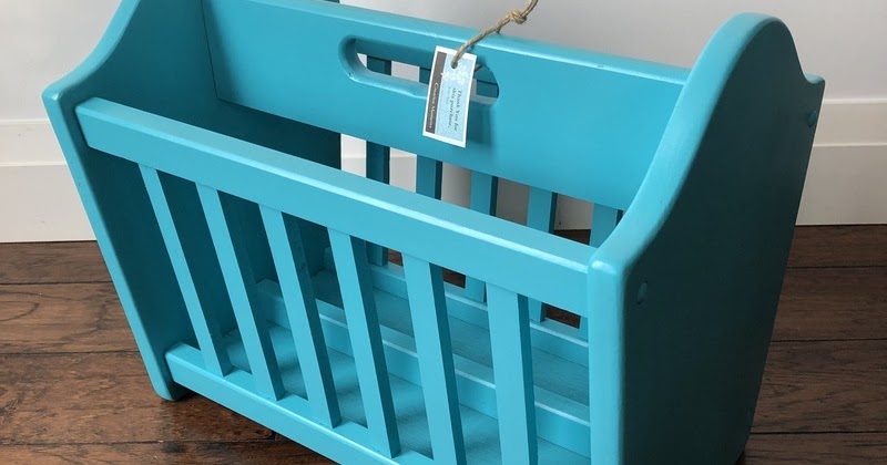 Seaside Blue Magazine Rack Personalized Too