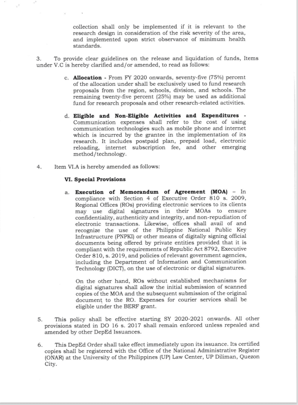 New DepEd Order 026 - Amendment to Research Management Guidelines