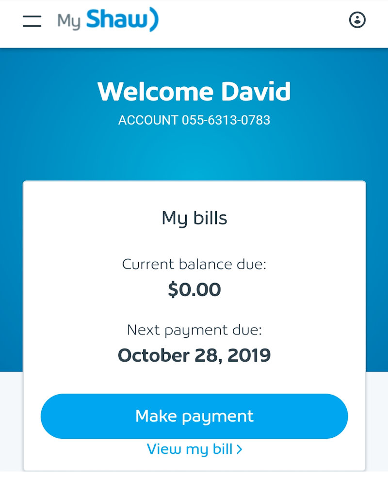 DUPLICATE BILL FROM SHAW CABLE AND MY FUTURE ENTERTAINMENT