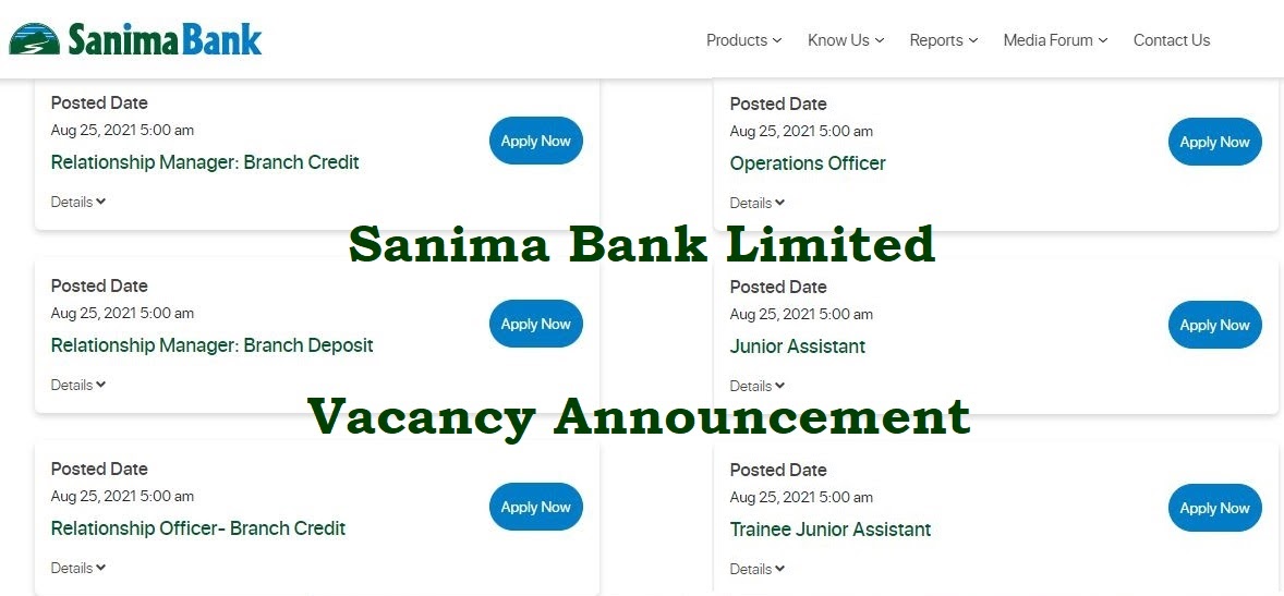 Sanima Bank Limited Vacancy for Various Positions | Chetan TM