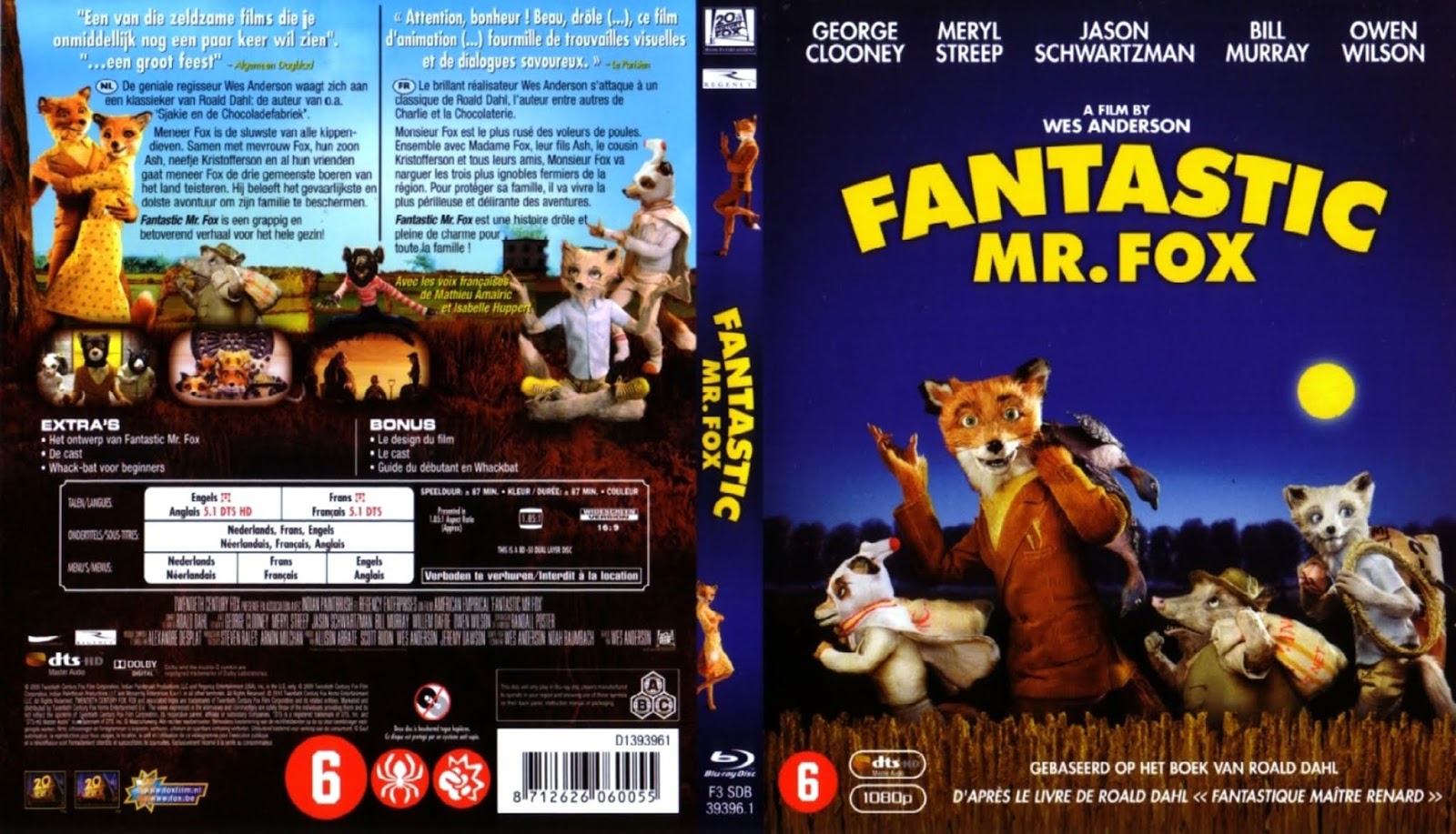 BLU-RAY JAQUETTES BLU-RAY: Fantastic Mr Fox