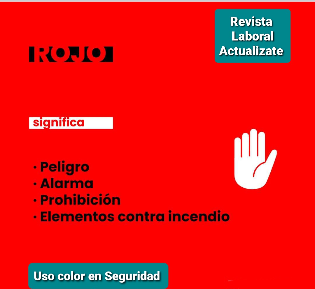 Uso color rojo en seguridad y salud