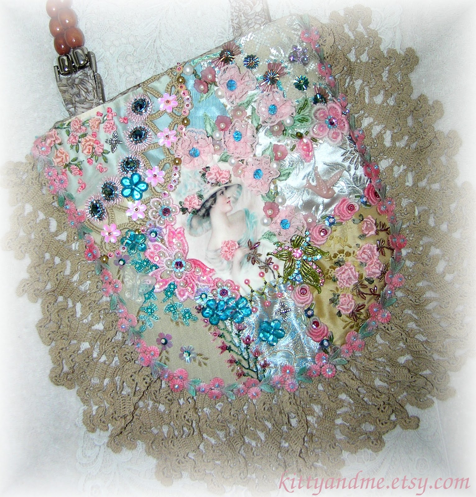 Kitty And Me Designs: Victorian Lady Crazy Quilt Purse