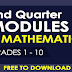 2nd Quarter Modules in MATHEMATICS (Grades 1-10) - Teachers Click