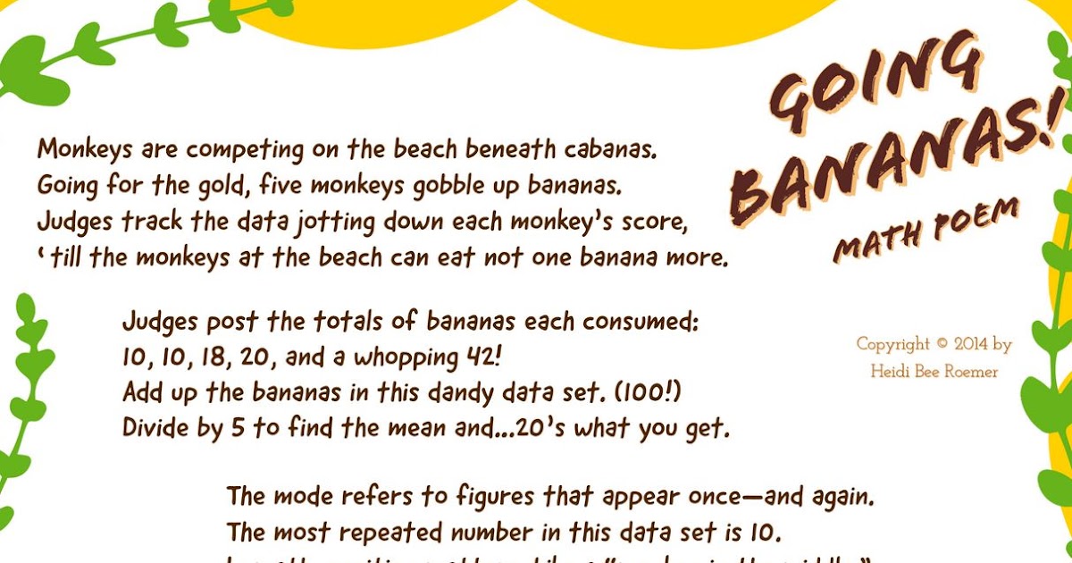 Intersections -- Poetry with Mathematics: Mean, Median, Mode -- and ...