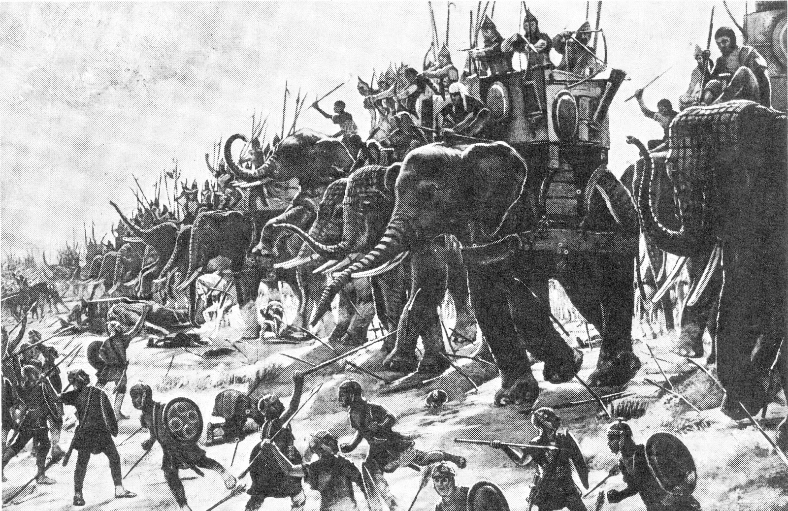 The battle of Zama by Henri Paul Motte 1890