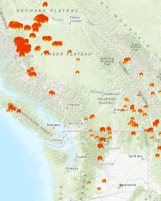 Washington Smoke Information: 8/17/2018 Wildfire in Washington Update