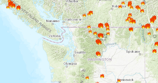 Washington Smoke Information: 8/17/2018 Wildfire in Washington Update