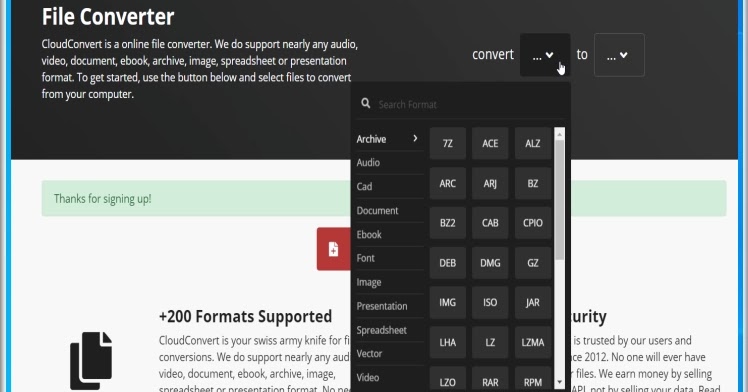 CloudConvert : Οnline υπηρεσία μετατροπής αρχείων όλων των τύπων - Τα ...