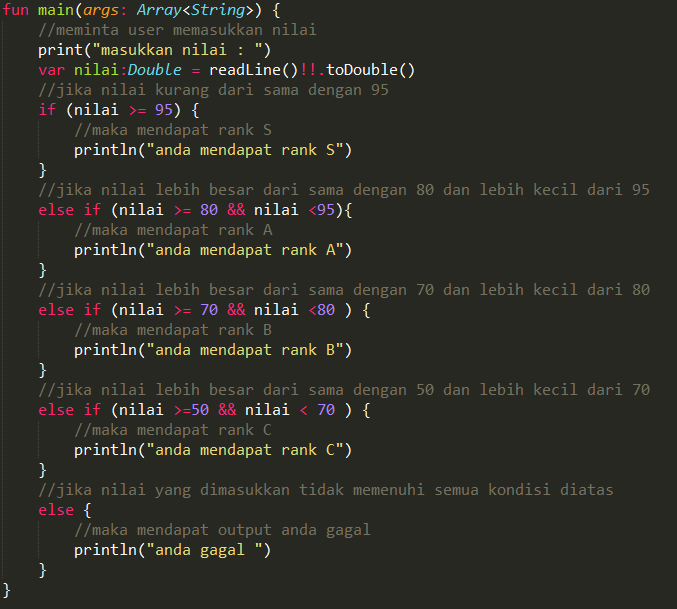 If Else If pada Kotlin - Belajar Coding