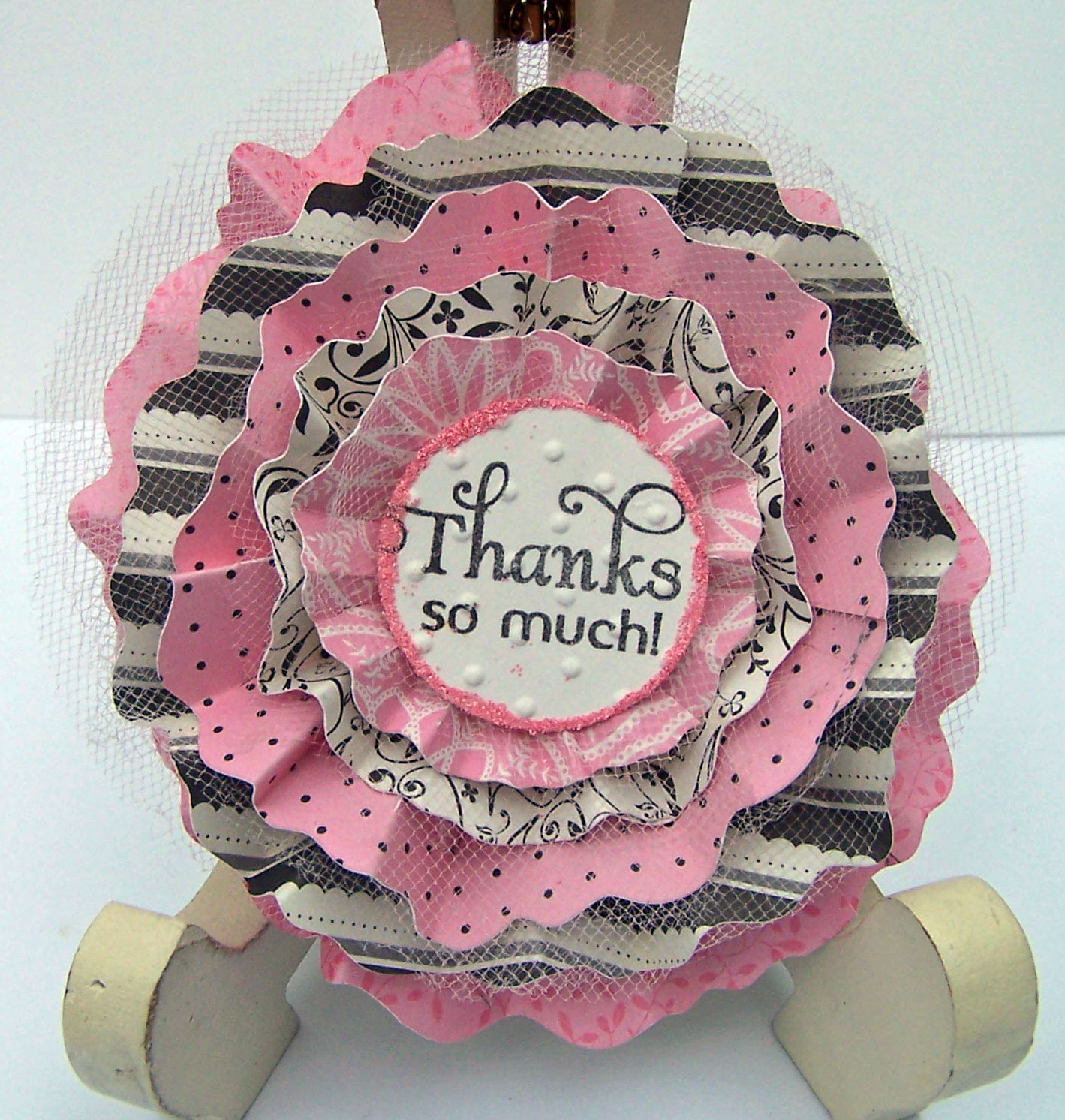 The Curtsey Boutique: Pink Rosette Card and a Winner