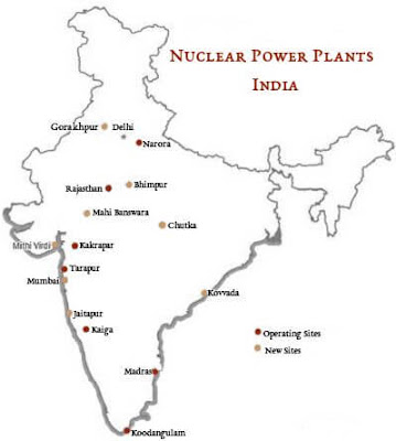 Atomic Power Stations Locations India