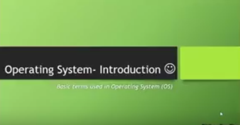 Introduction to Operating System - Computer Science