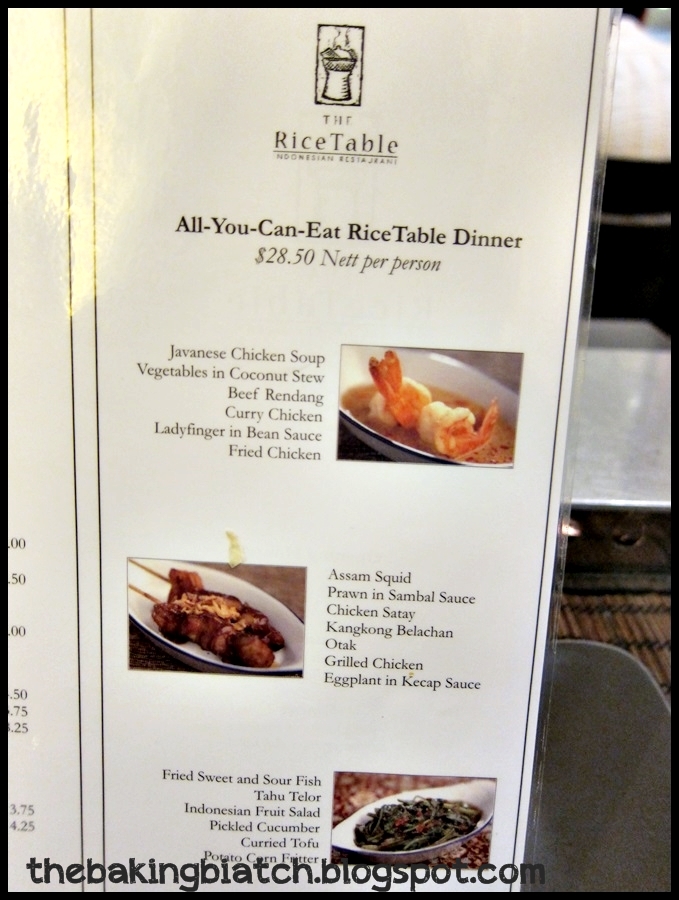 The Baking Biatch || by Cynthia Lim: Food Review: The Rice Table at ...