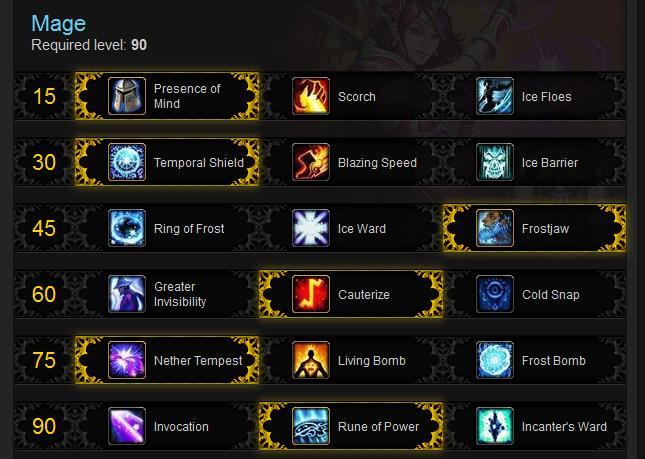 WOW Guide: Best Mage Talents for 5.0.4 Mists of Pandaria of World of ...