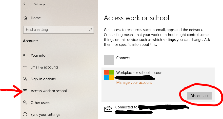 How to Remove Your School or Work Account From WIndows 10