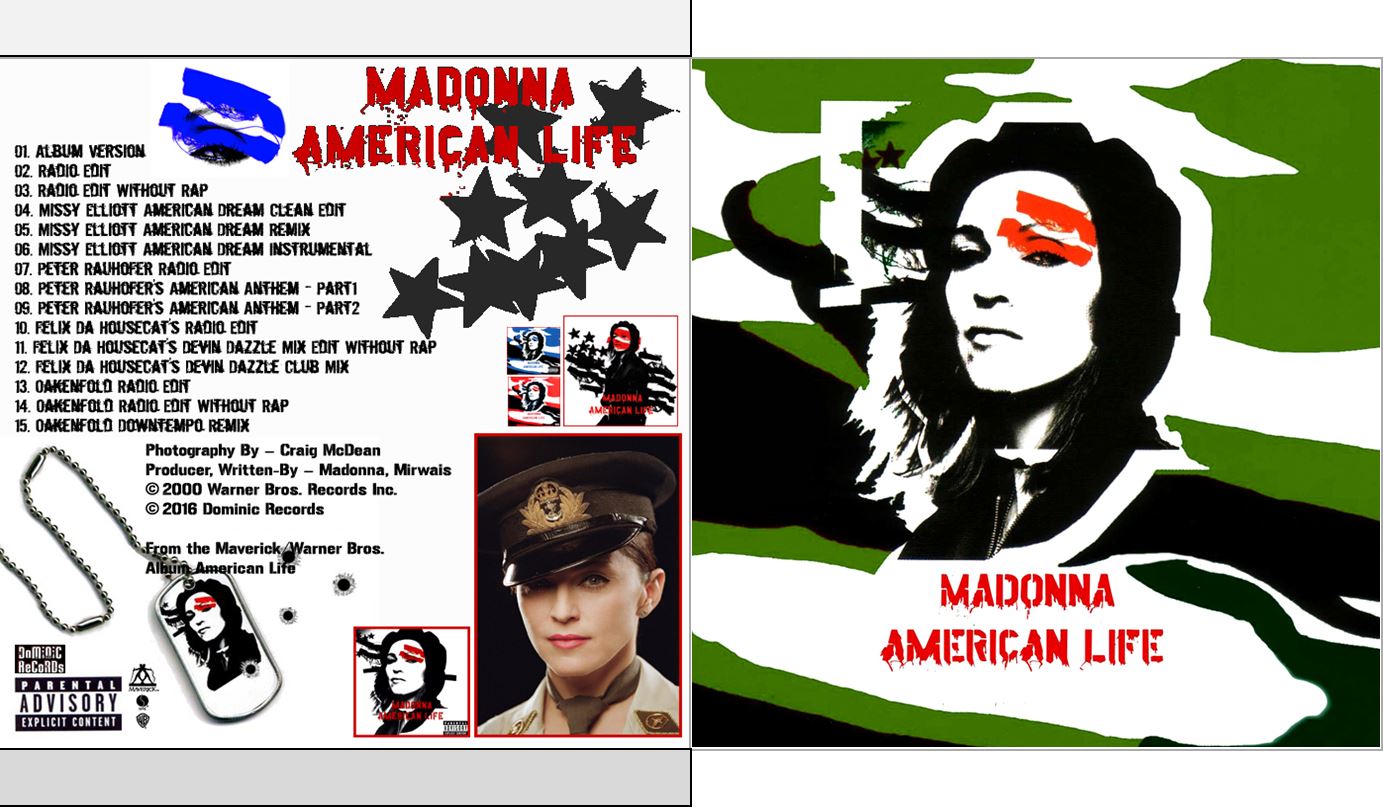 MA MADONNATHEQUE: MADONNA - American Life - CDSINGLE - 2002 - 2016