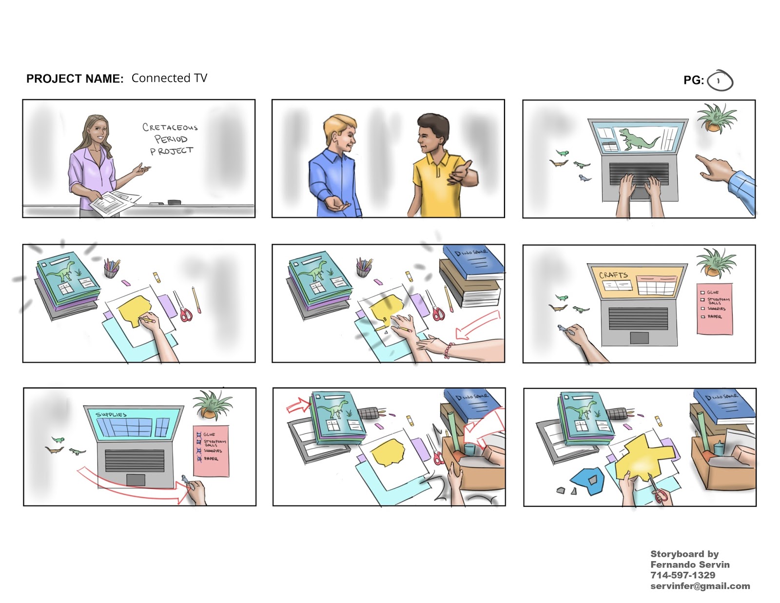 Fernando Servin Storyboard Portfolio: Color Storyboards