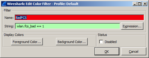 WLAN Packet Capture - Filtering Out Bad FCS Frames WLAN Packet Capture - Filtering Out Bad FCS Frames
