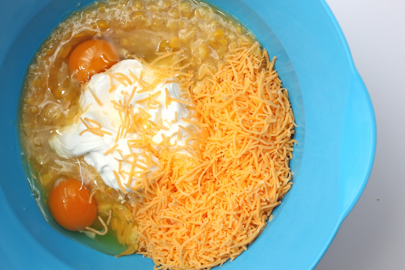 Cheesy Cornbread Pudding {Recipe} - Smashed Peas & Carrots