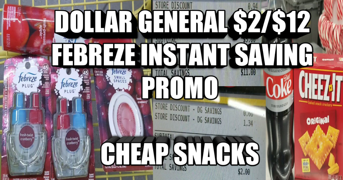 DOLLAR GENERAL $2/$12 FEBREZE INSTANT SAVING PROMO