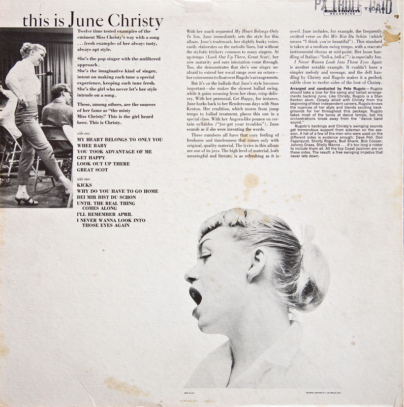ENTRE MUSICA: JUNE CHRISTY ‎– This is June Christy!