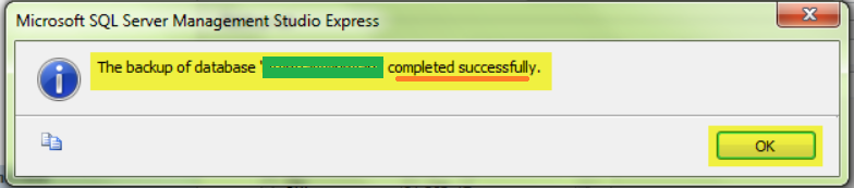 SQL Express database backup restore failed