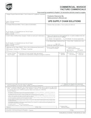 Ups Customs Forms - Invoice Template