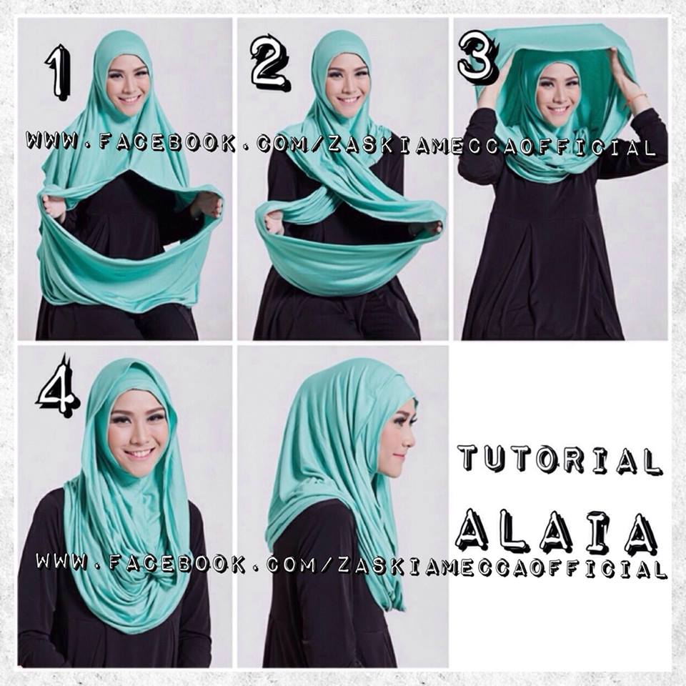 Gambar Tutorial Hijab Claudia Sintya Bella - Cari Cara