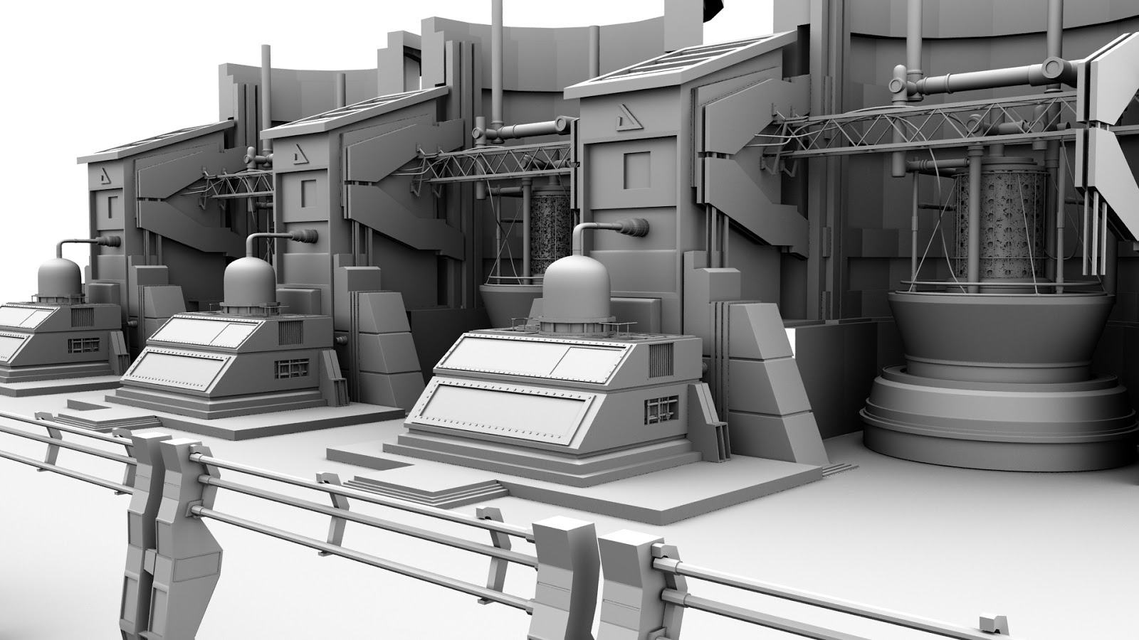 3d maya si fi environment modelling