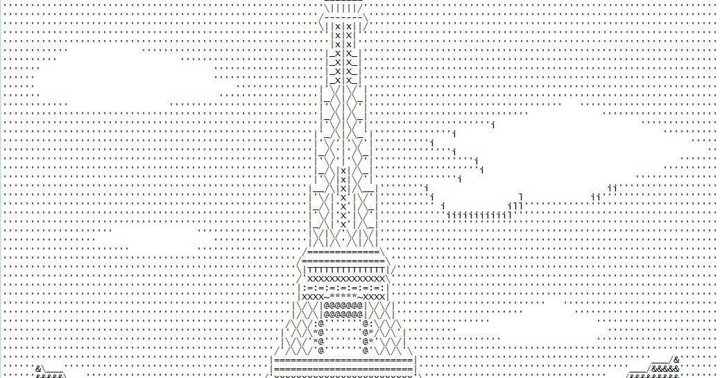 XmnQuintero.IM: ASCII Art- Eiffel Tower II