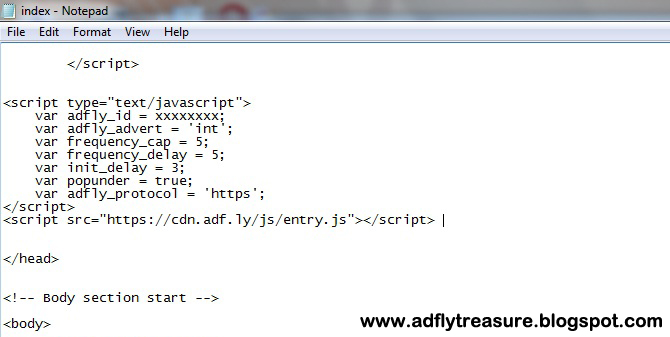 Adfly Treasure: AdFly Website Entry Script