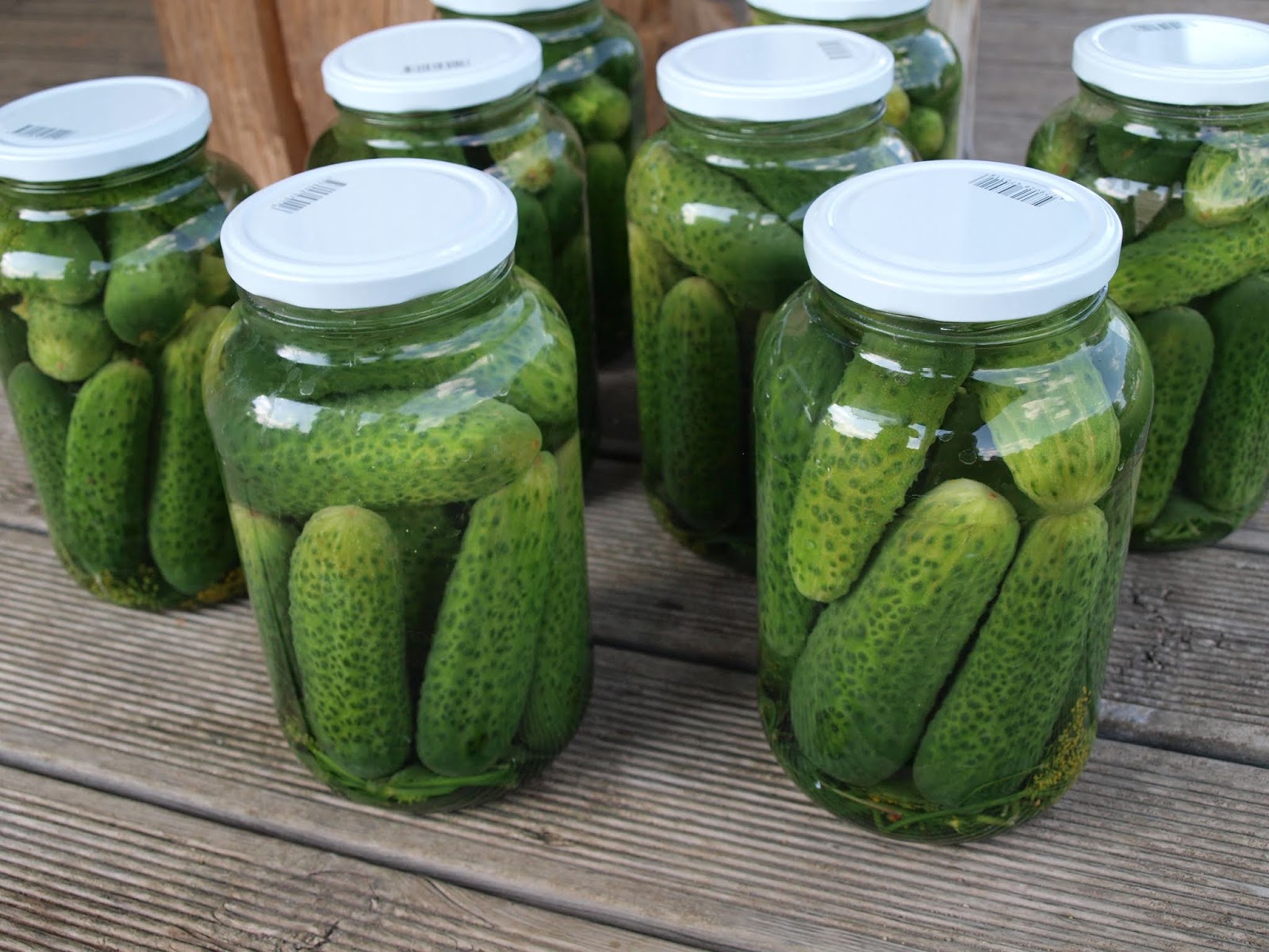 baltoje lėkštėje: Marinuoti agurkai